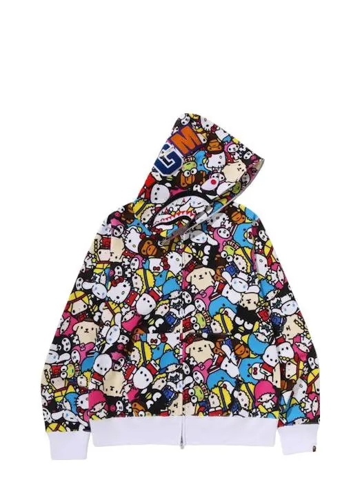 BAPE X Sanrio Characters Baby Milo Shark Full Zip Hoodie - Multicolor
