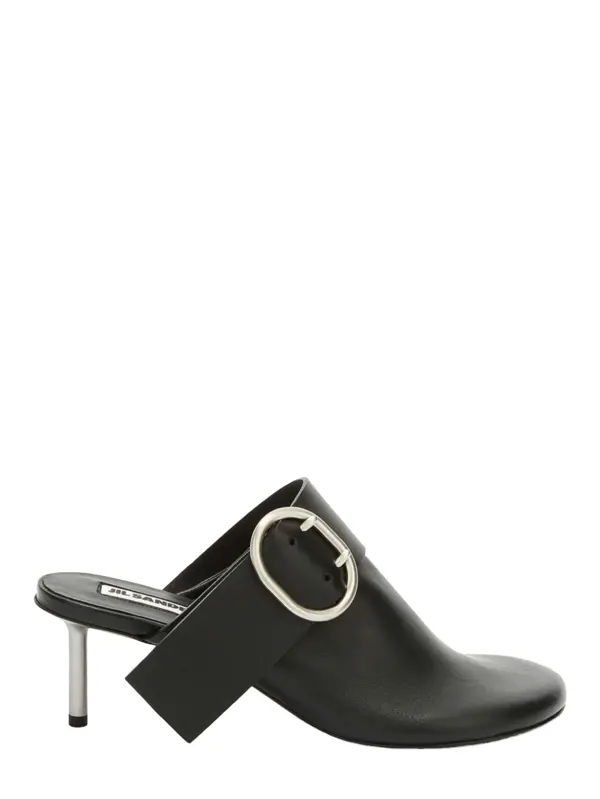 JIL SANDER Buckled Mules - Black