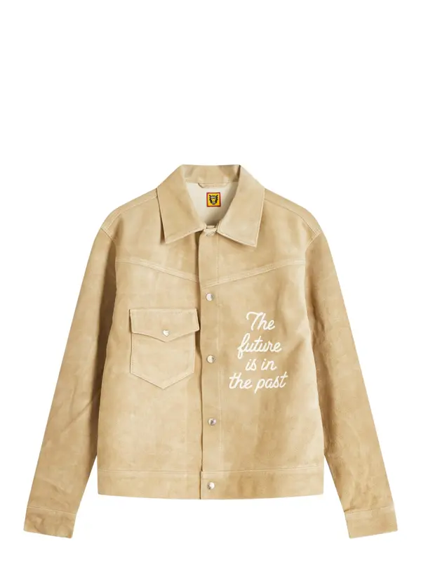 HUMAN MADE Suede Leather Jacket - Beige