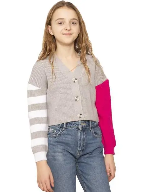 Central Park West Ava Color Block Hoodie - Pink Multi