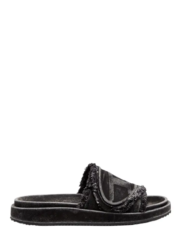Diesel Sa Oval-d Slides - Black