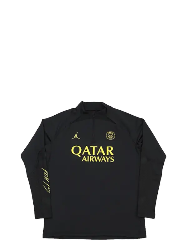 JORDAN Paris Saintgermain Strike Long Sleeve Top - Black/tour Yellow