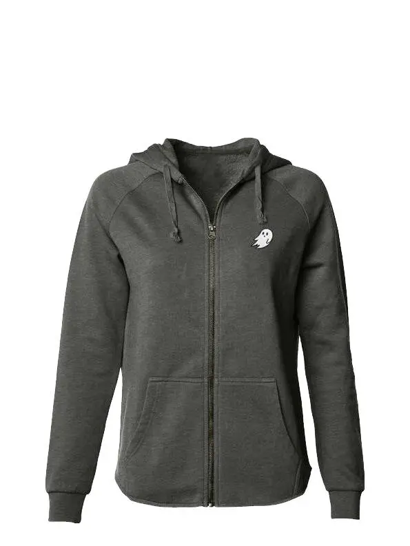 DALIX Ghost Zip Fleece Hoodie - Shadow