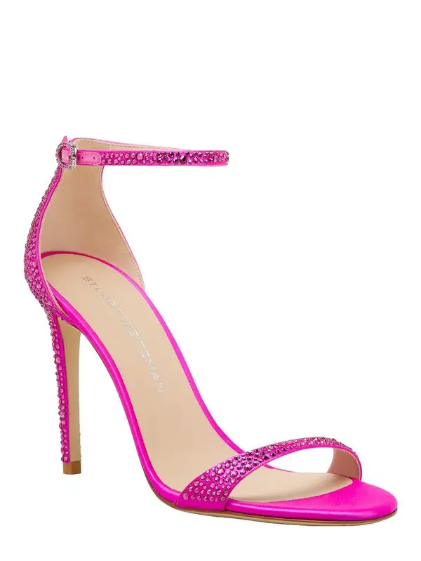STUART WEITZMAN Nudist Shine 100 Sandal - Fuchsia
