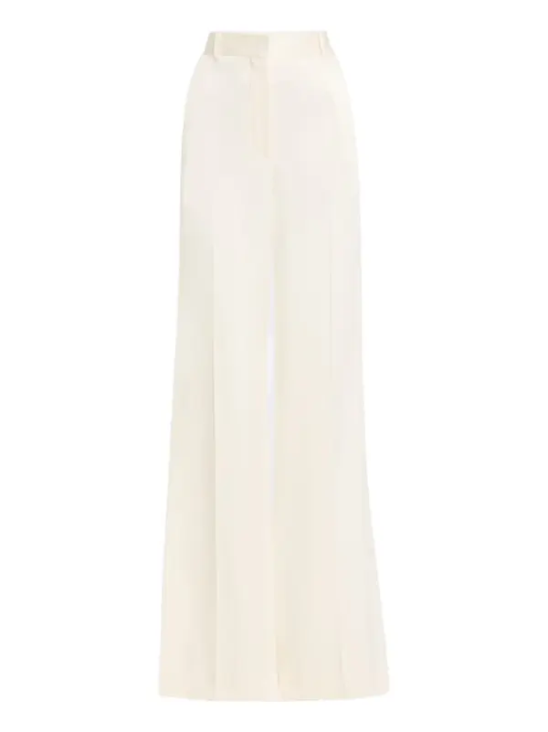 TOTÊME Slit Wide-leg Satin Trousers - Natural