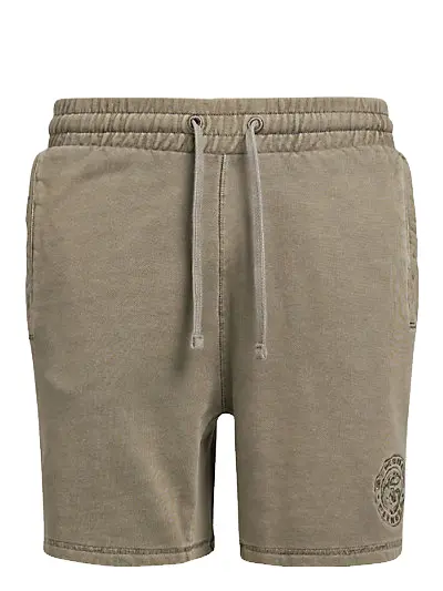 GYMSHARK Legacy Logo-embroidered Cotton-jersey Shorts - Gs Camo Brown/pigment Dy