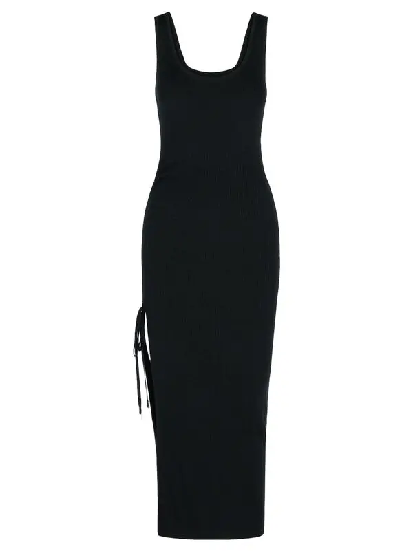 Michael Kors Ruched Wool Blend Dress - Black