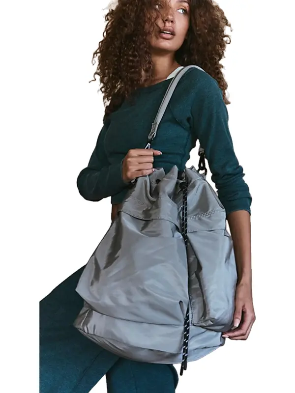 Free People Ego Boost Mega Bucket Bag - Sage Stone