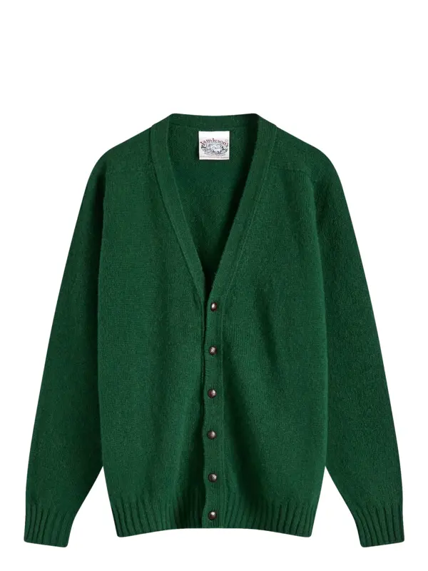 JAMIESON'S OF SHETLAND V-neck Cardigan - Leaf