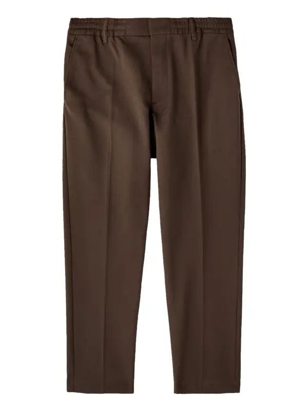 Nn07 Billie Tapered Cotton-blend Trousers - Brown