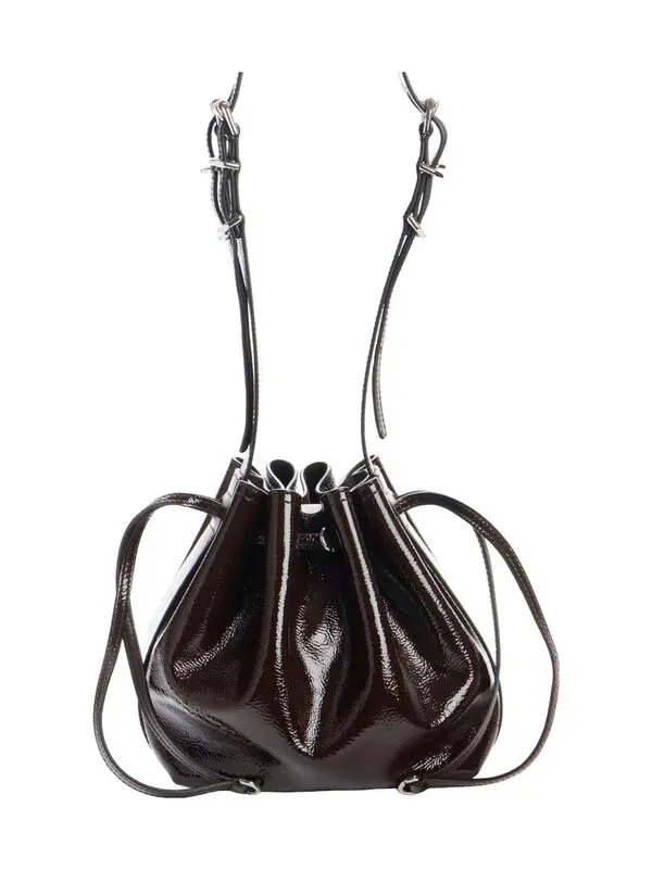 Givenchy Small Drawstring Leather Bucket Bag - Ebony Brown