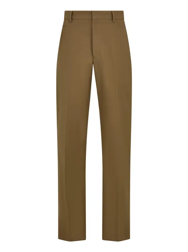 FERRAGAMO Cotton Canvas Trouser - Green
