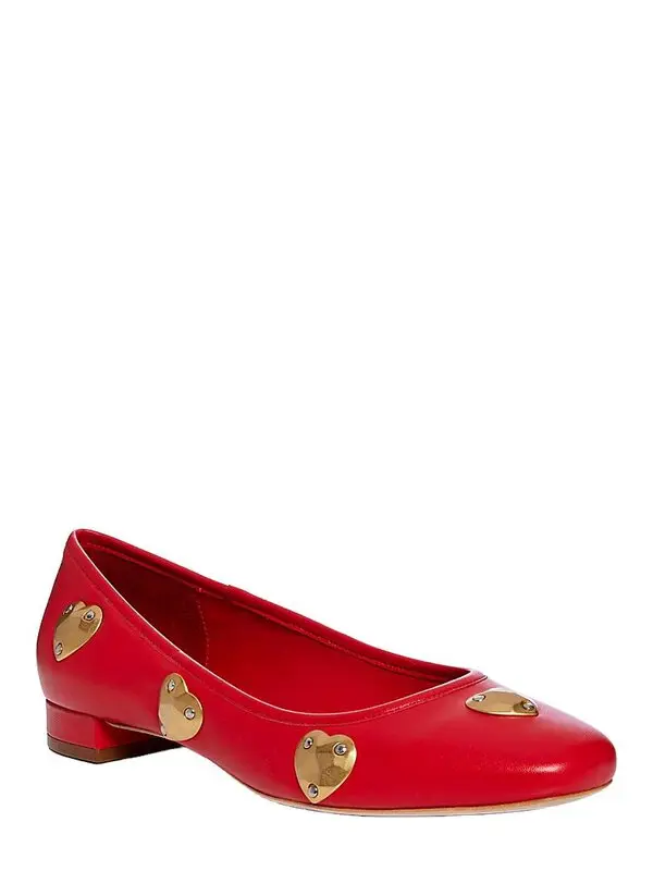 Cinq À Sept Marin Block Heel Flats - Cardinal/gold