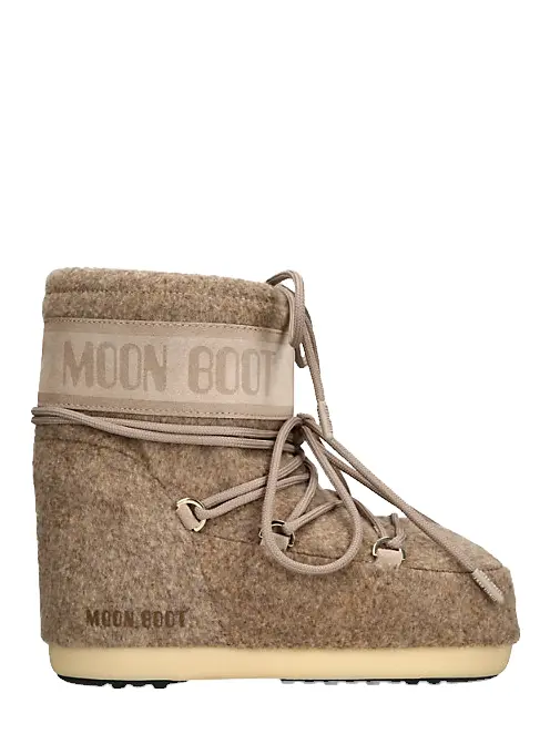 Moon Boot Icon Low Lace-up Felt Snow Boots - Beige
