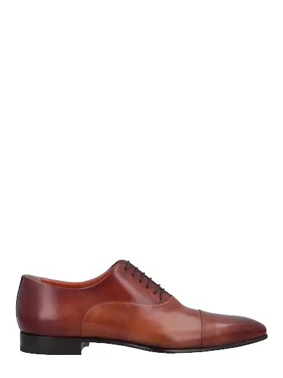 Santoni Lace-up Soft Leather Shoes - Brown