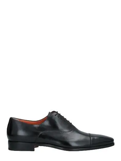 Santoni Leather Lace-up Shoes - Black