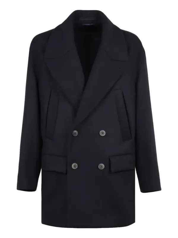 Giorgio Armani Double-breasted Coat - Blue