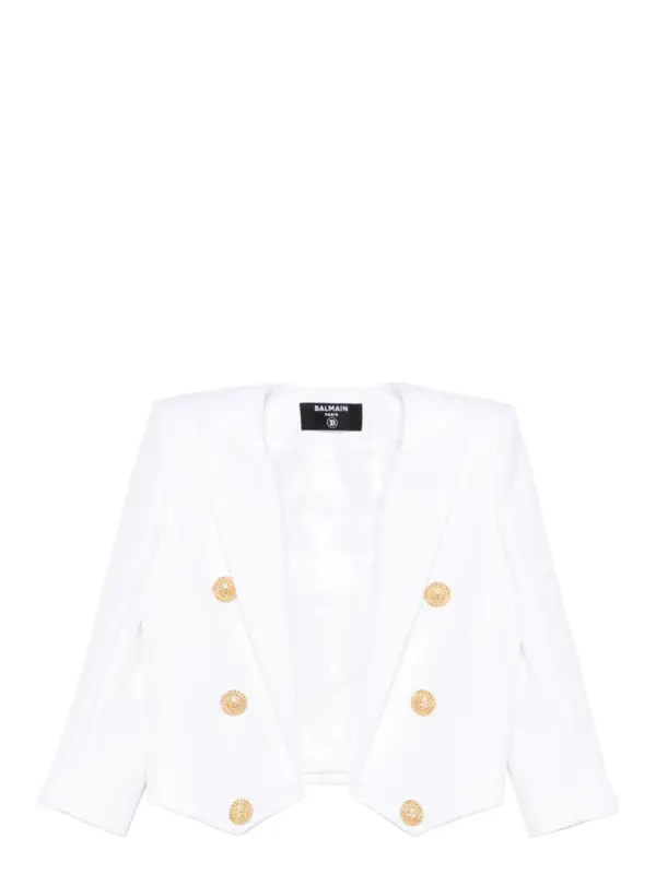 Balmain Textured Blazer - White