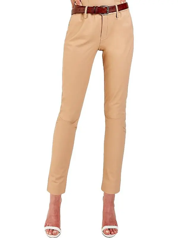 AS By DF Jordan Recycled Leather Trousers - Cafe Con Leche