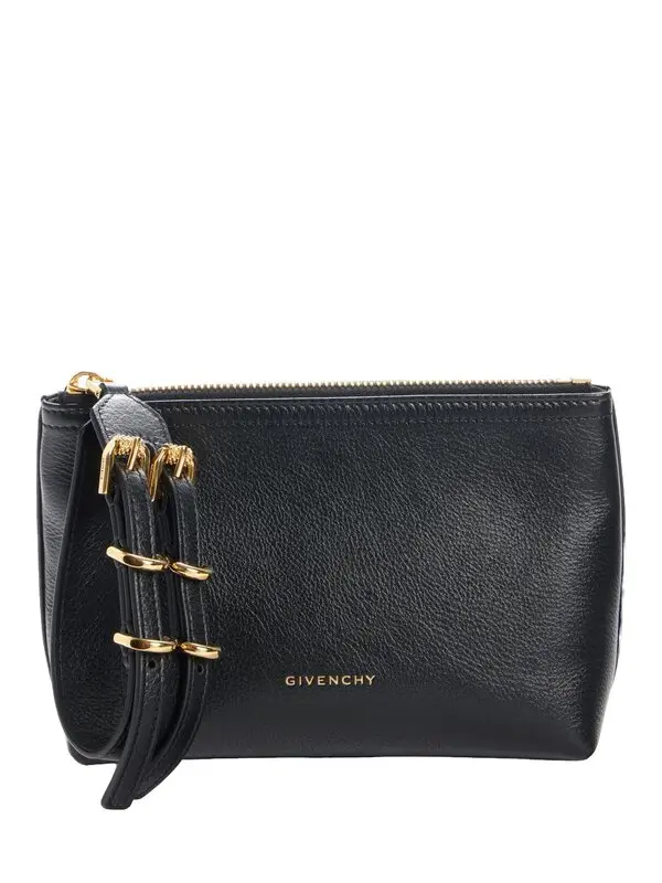 Givenchy Small Voyou Leather Zip Pouch - Black