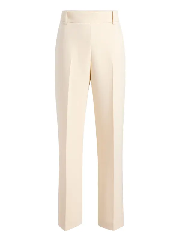 Khaite Cambie Straight-leg Crepe Pants - Cream