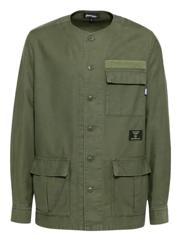 PEACE AND AFTER Multi-pockets Shirt - Green