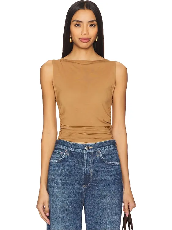 Rag & Bone Luca Shirred Tank - Khaki
