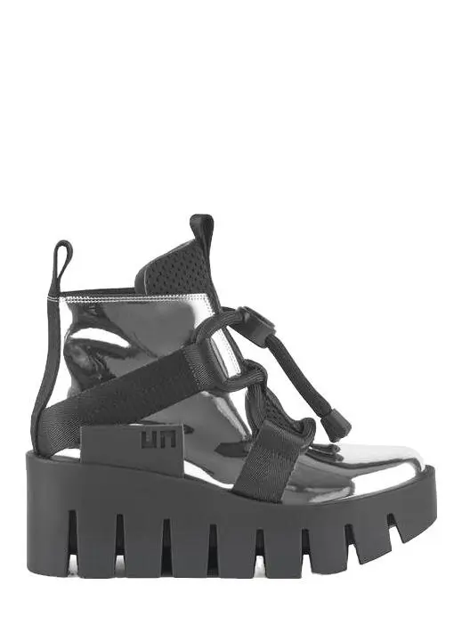 United Nude Grip Nomad Lo Platform Lug Booties - Silver