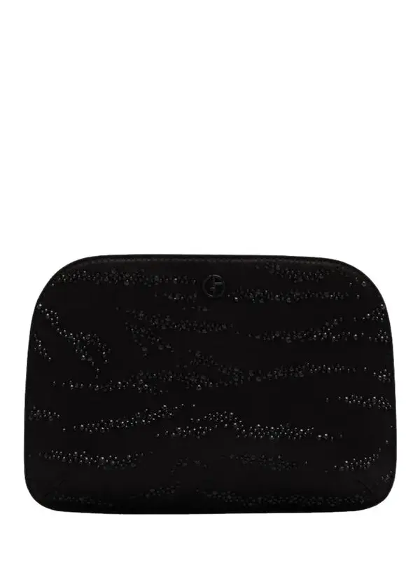 Giorgio Armani La Prima Crystal Silk Clutch - Black