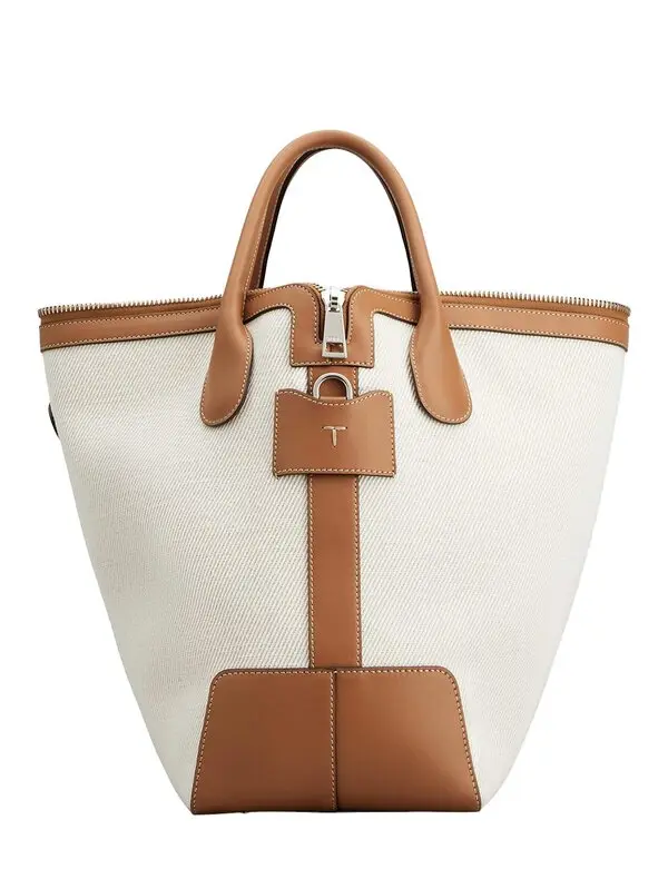 TOD'S Di Swing Shopper Tote Bag - Bianco Calce