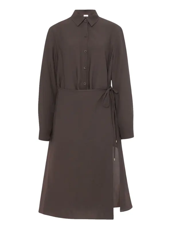 Rosetta Getty Asymmetric Apron Shirt - Brown