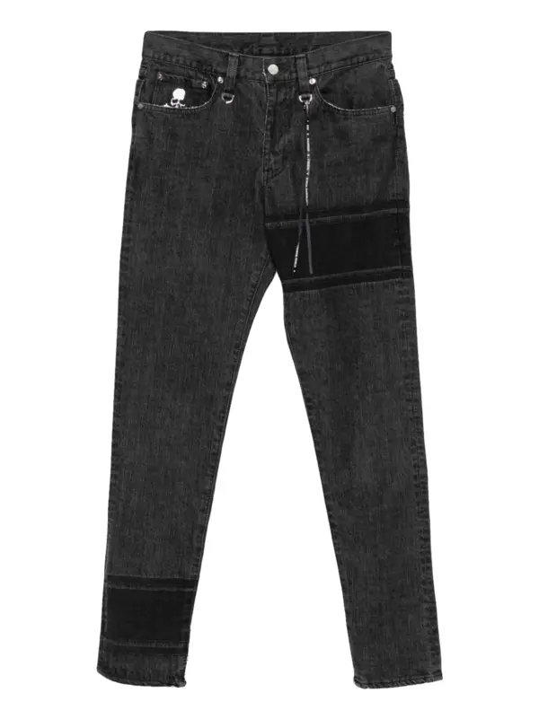 MASTERMIND WORLD Logo-embroidered Jeans - Black