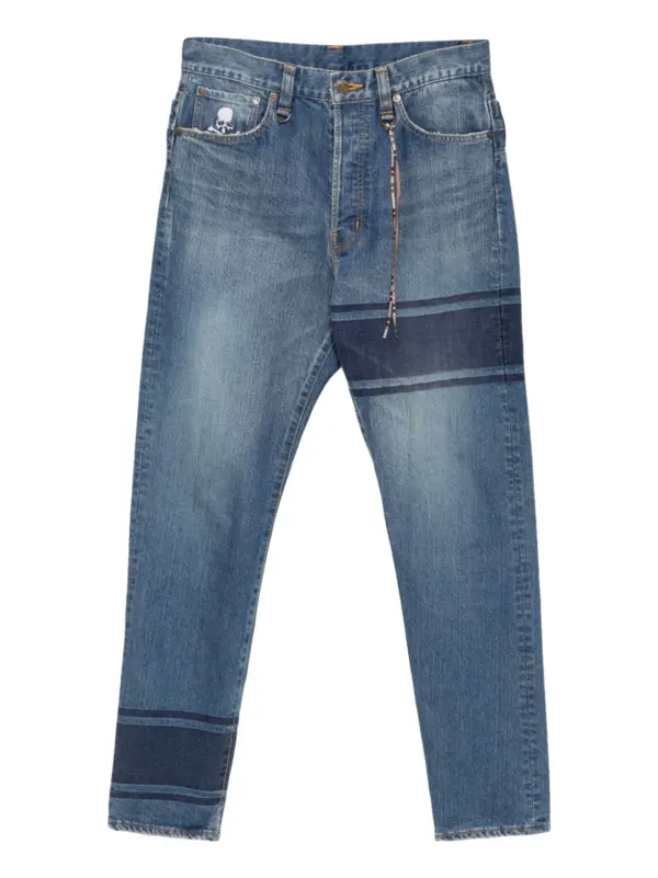 MASTERMIND WORLD Stripe Detail Jeans - Blue