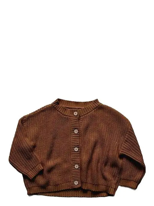 THE SIMPLE FOLK Chunky Cardigan - Rust