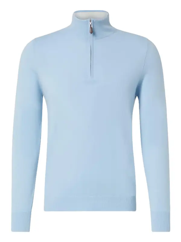 Arch4 Mr Fenchurch Cashmere Half-zip Sweater - Blue