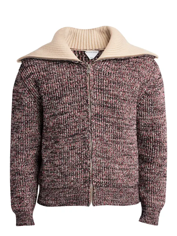 Bottega Veneta Melange Zip Sweater - Scarlett