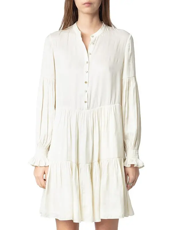 Zadig&Voltaire Randy Satin Mini Dress - Flake