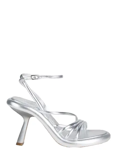 VIC MATIE Leather Sandals - Silver