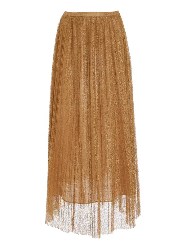 Ulla Johnson Maren Pleated Maxi Skirt - Gold