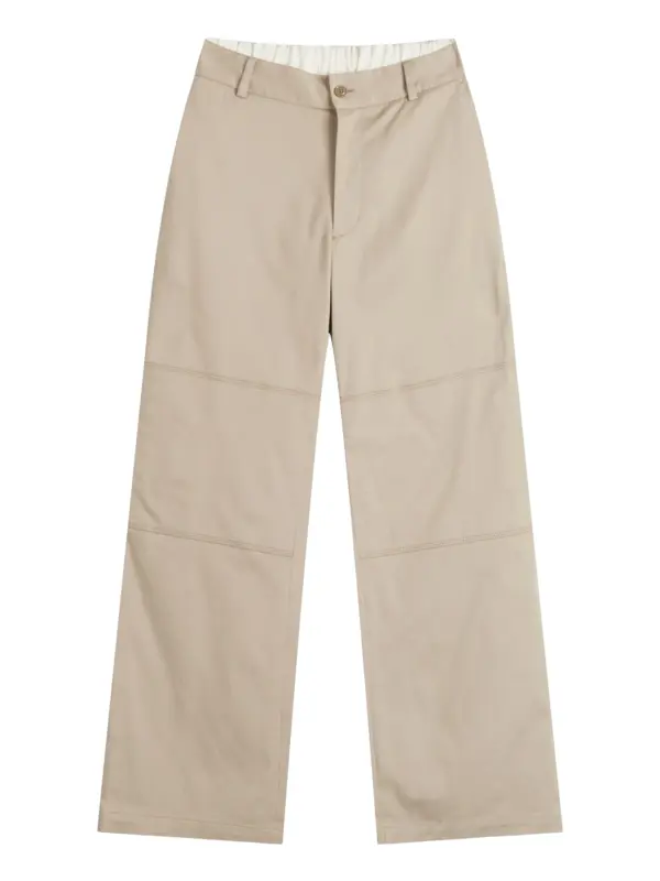 Moncler Gabardine Cotton Stretch Trousers - Beige