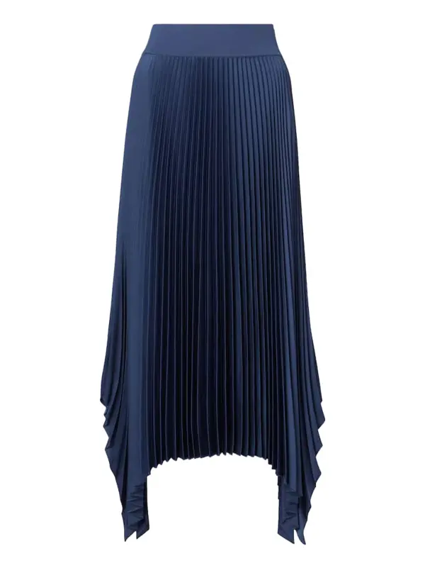 JOSEPH Ade Plissé Crêpe Midi Skirt - Blue