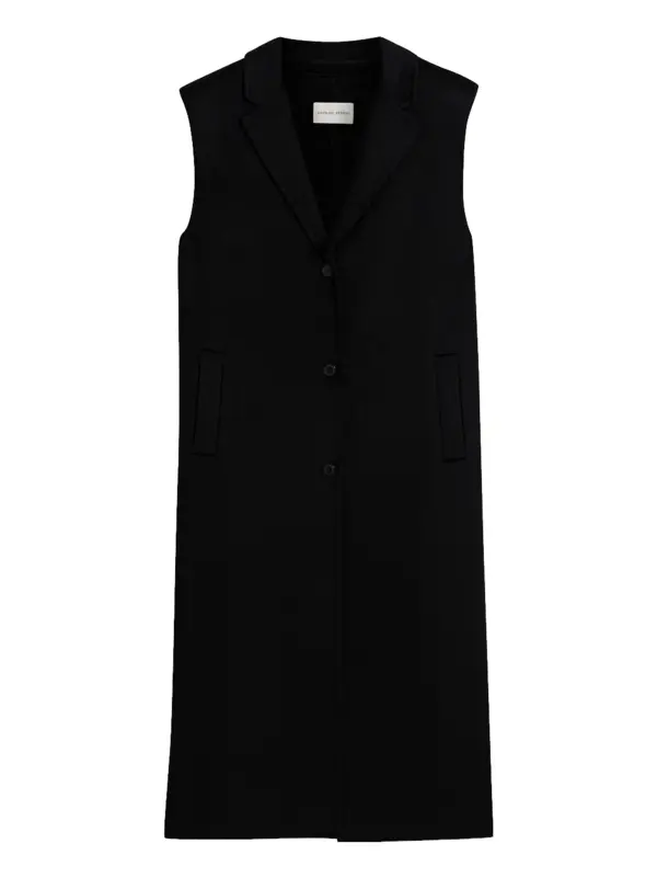 LOULOU STUDIO Deanna Brushed Wool-cashmere Vest - Black