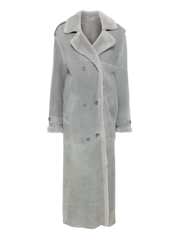 MANOKHI Ivana Shearling Overcoat - Grey