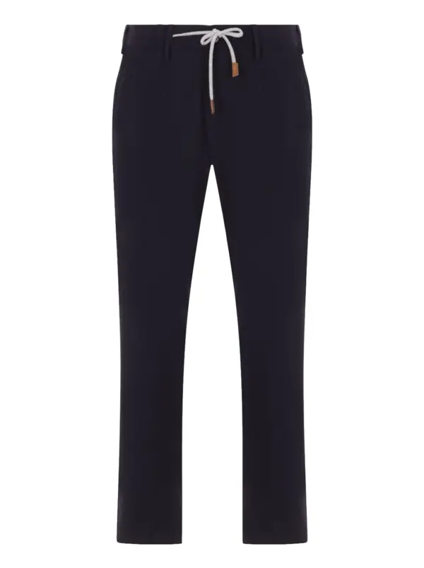 Eleventy Stretch-wool Trousers - Blue