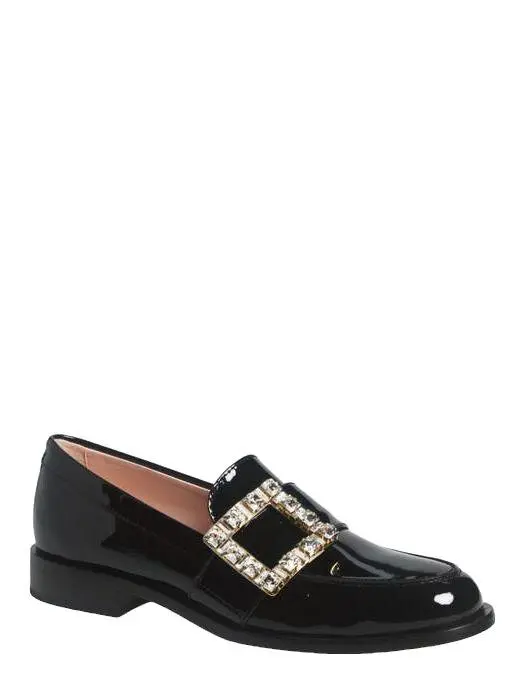 ROGER VIVIER Très Vivier Buckle Patent Leather Loafer - Nero