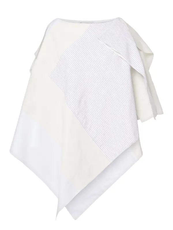 JW Anderson Patchwork Cotton Midi Skirt - White