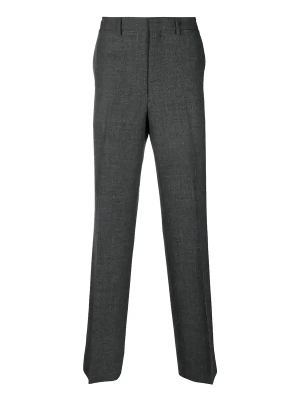 Prada Wool Tailored Trousers - Grey
