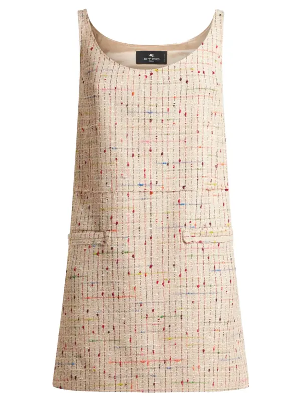 Etro Bouclé Mini Dress - Neutrals