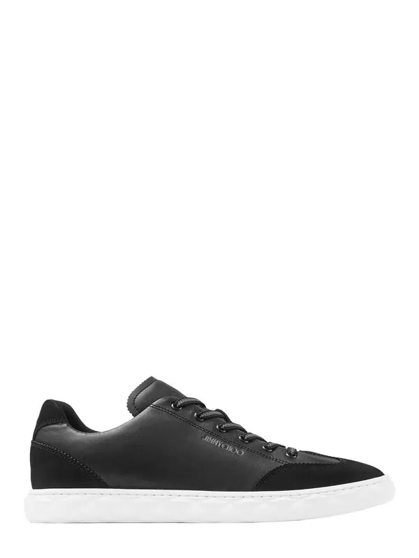 JIMMY CHOO Diamond Light Flex M Leather Trainers - Black