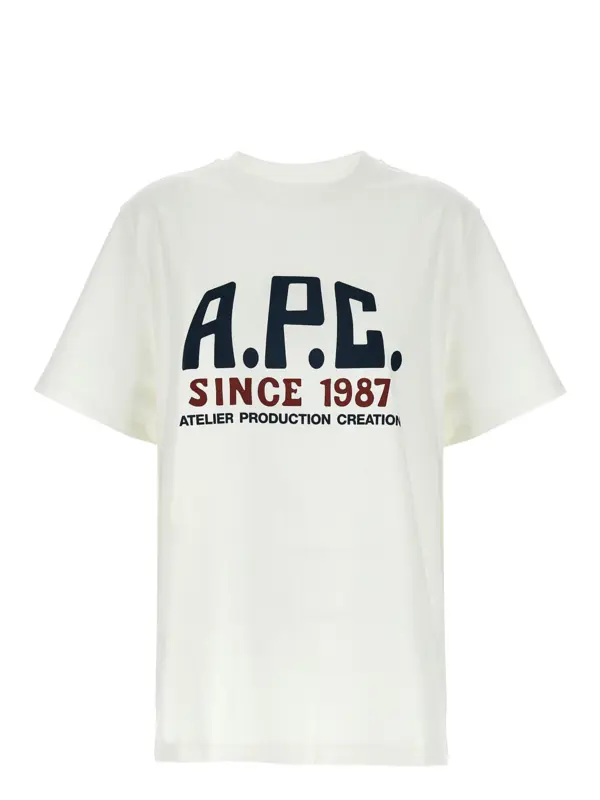 A.p.c. Logo Print T Shirt - White